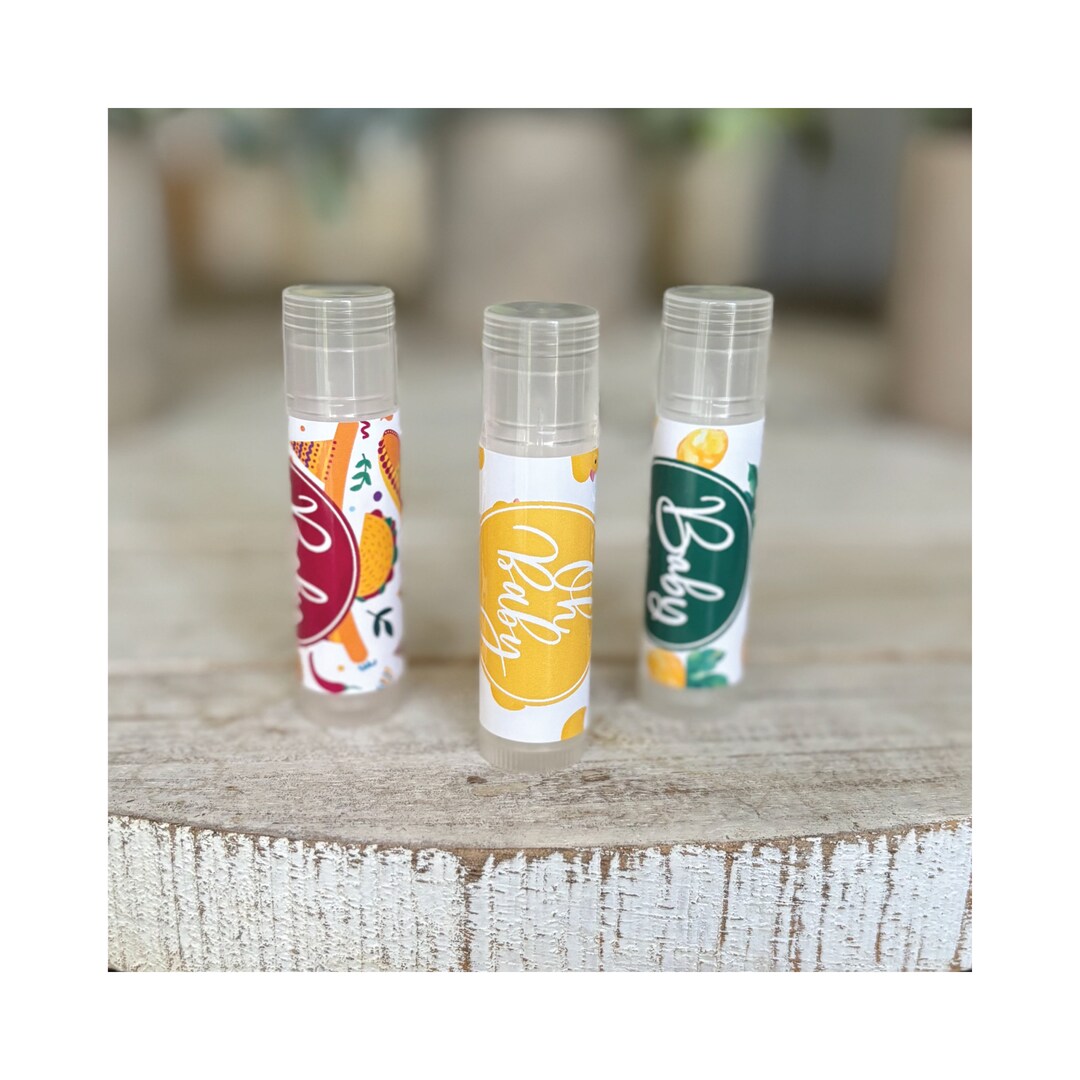 24 Designs Baby Shower Lip Balms - Baby Shower Lip Gloss - Personalized ...