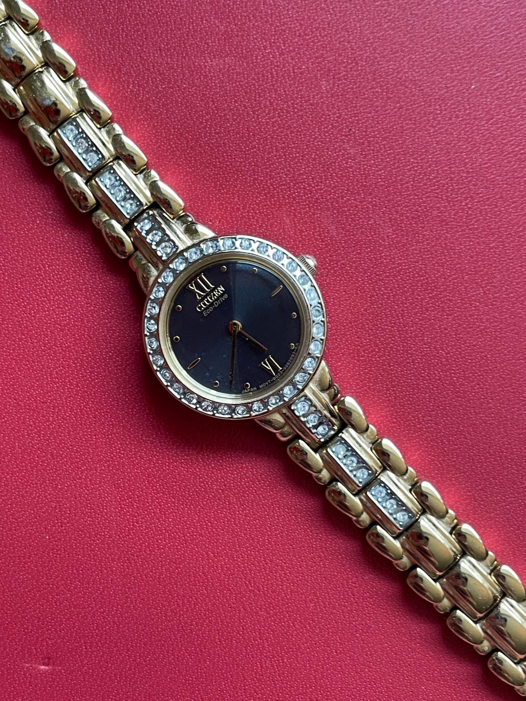 Citizen Eco-drive Solar Powered Ladies Quartz Watch Gold Tone Diamond ...
