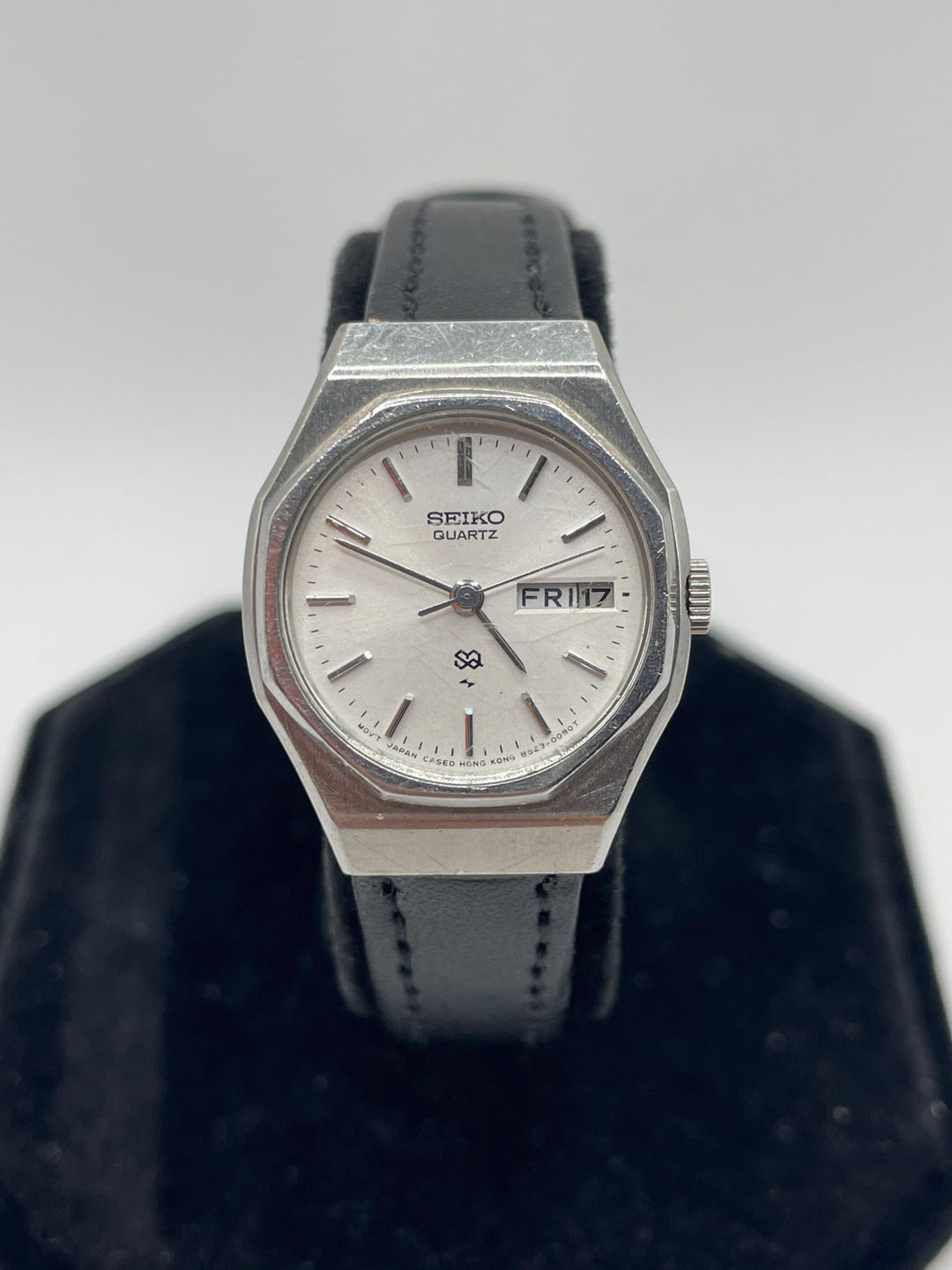 Vintage Seiko 8523-0070 SQ Quartz Ladies Watch Hexagonal Case Day Date ...
