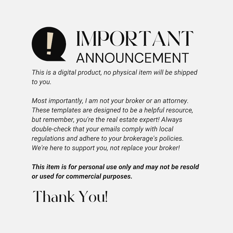 Real Estate Agent Email Templates| Realtor Emails | Real Estate ...