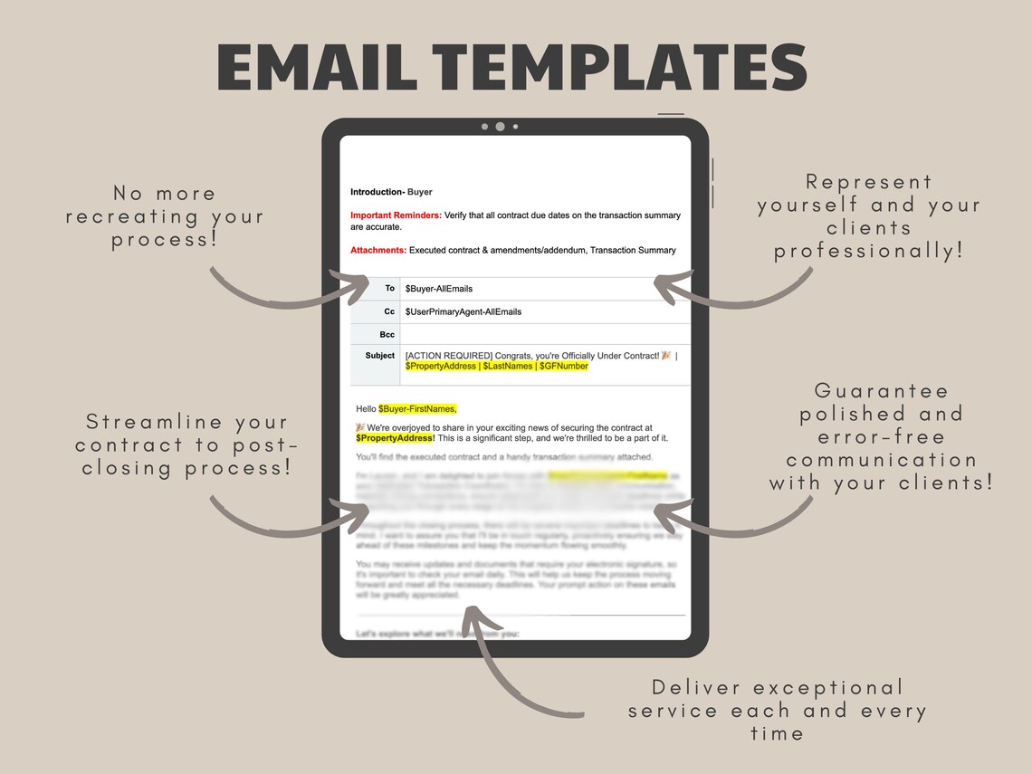 Real Estate Agent Email Templates Realtor Emails Real Estate Branding ...