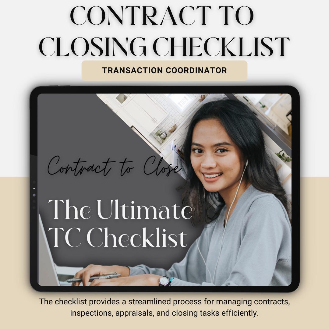 Contract to Close Guide | Transaction Coordinator Workflow Guide | TC ...