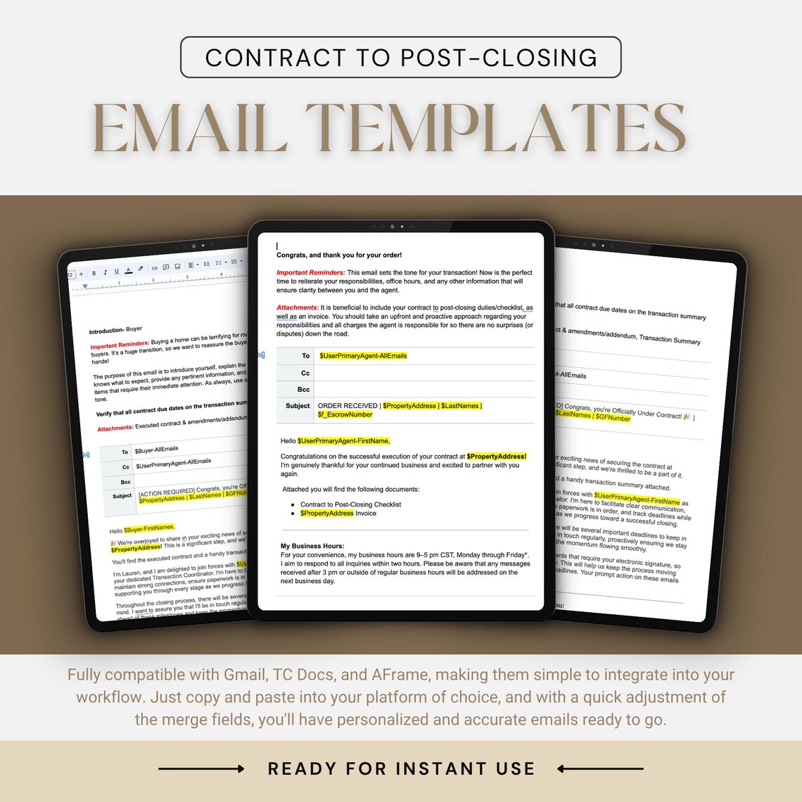 Real Estate Agent Email Templates| Realtor Emails | Real Estate ...