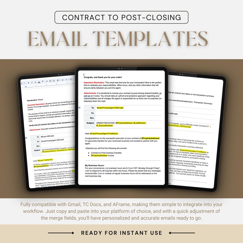 Real Estate Agent Email Templates| Realtor Emails | Real Estate ...