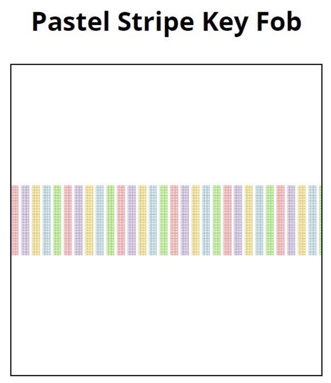 Pastel Stripe Key Fob Needlepoint Digital Chart, Cross Stitch Pattern ...