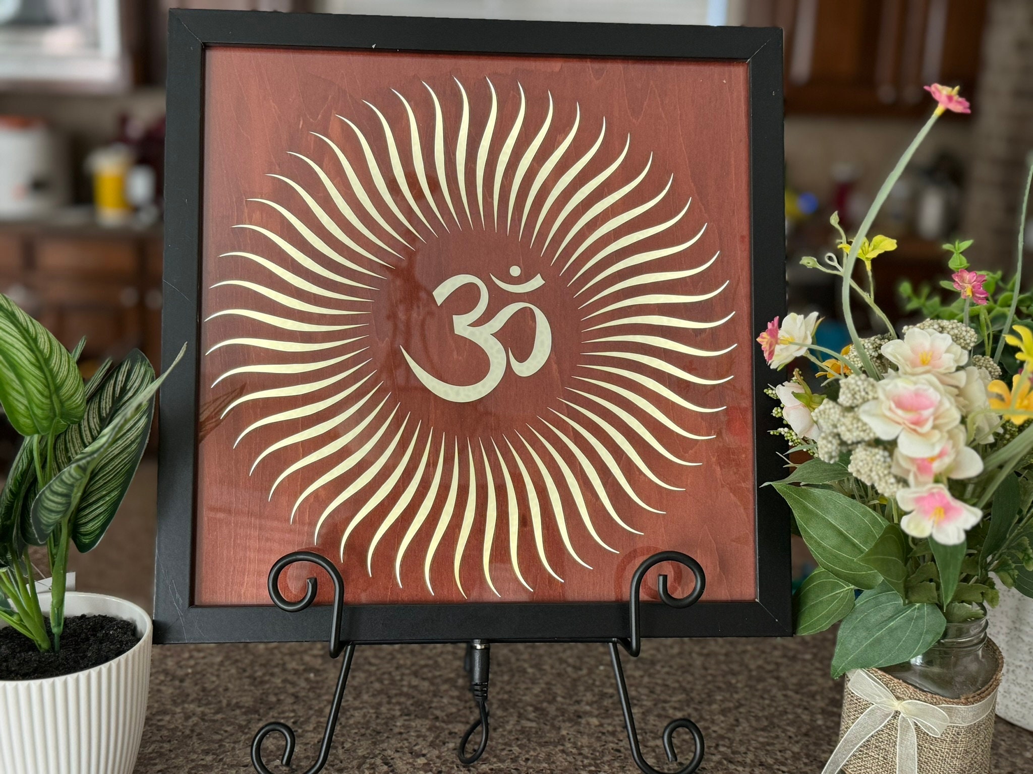 Om Lighted Mandala Sign, Hindu Wall Art, Yoga, Meditation, Best House ...