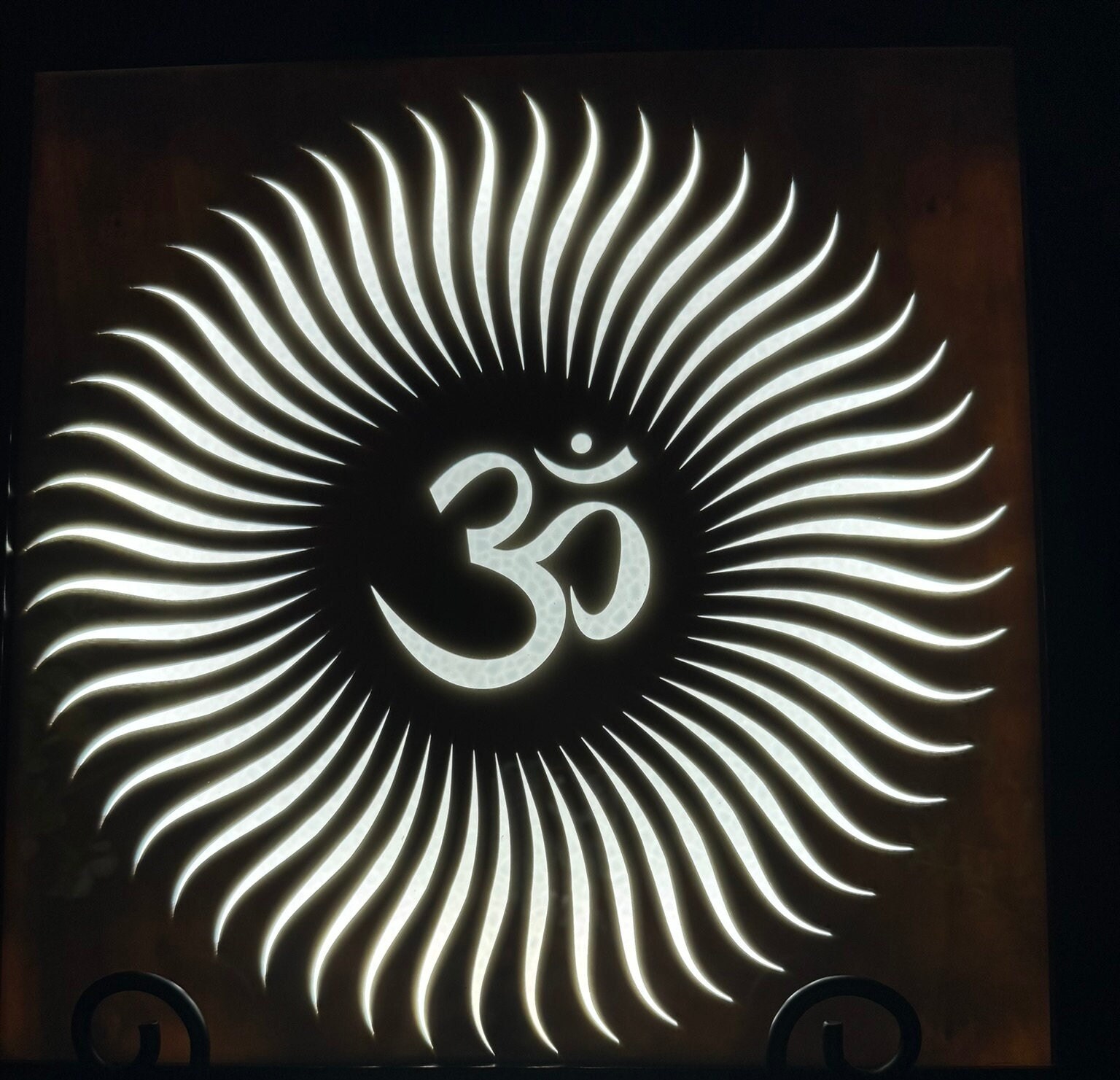 Om Lighted Mandala Sign, Hindu Wall Art, Yoga, Meditation, Best House ...
