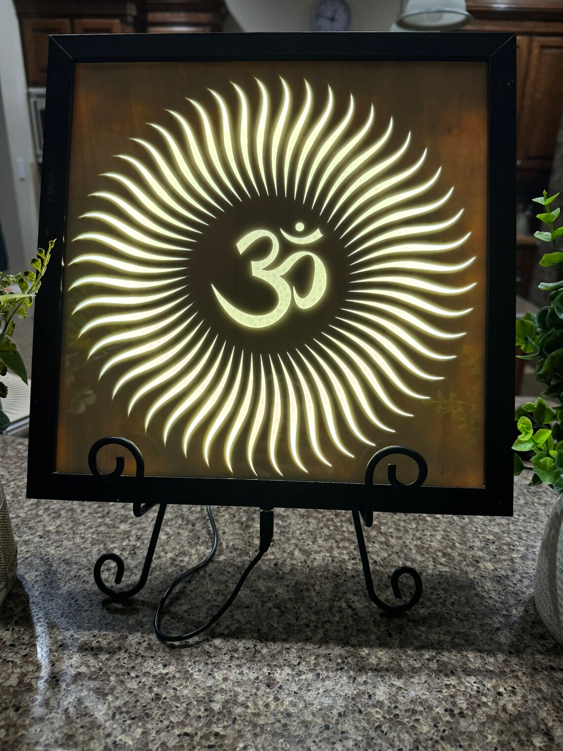 Om Lighted Mandala Sign, Hindu Wall Art, Yoga, Meditation, Best House ...