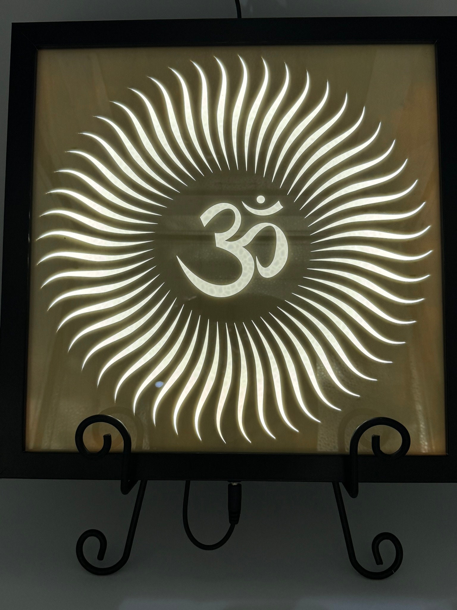 Om Lighted Mandala Sign, Hindu Wall Art, Yoga, Meditation, Best House ...