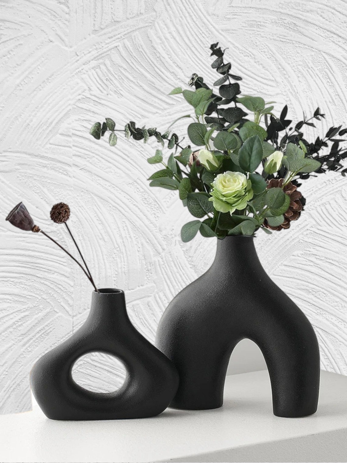 Ceramic Nordic Vase Modern Living Room Decor Modern Nordic Vase Natural ...