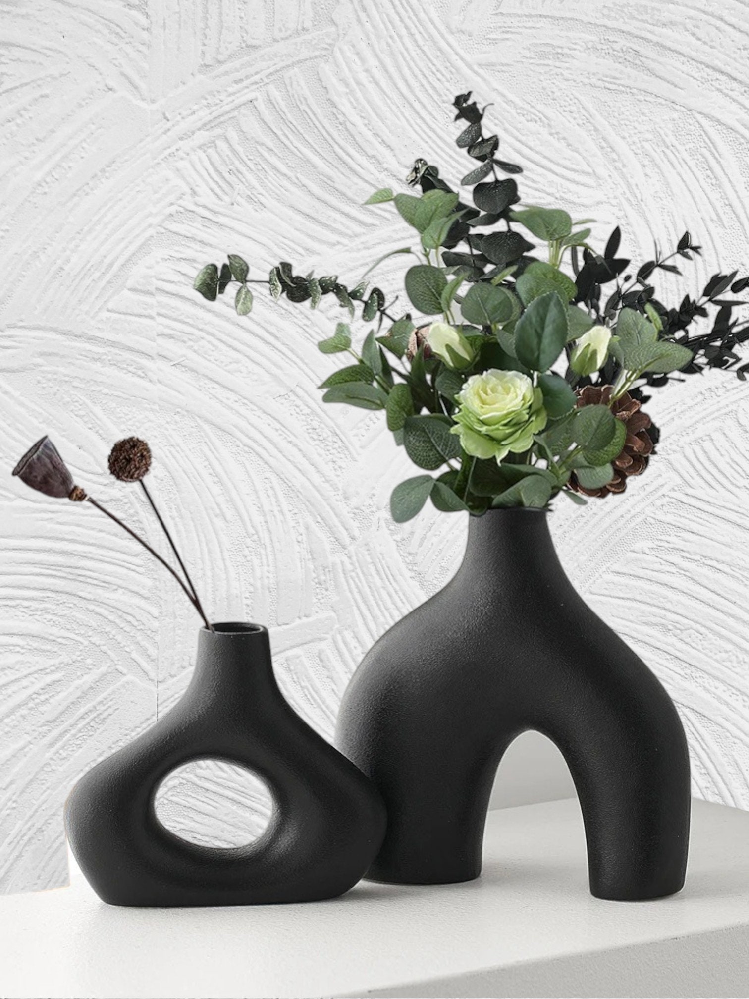 Ceramic Nordic Vase Modern Living Room Decor Modern Nordic Vase Natural ...