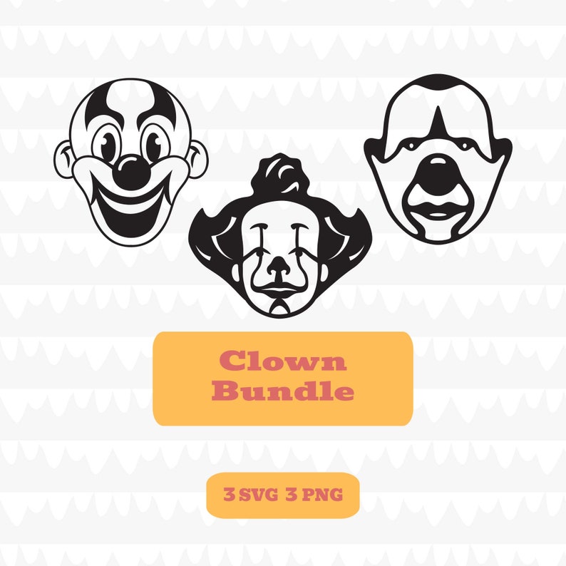 Clown SVG, Clown PNG, Clown Bundle, Clown Clipart, Cut Files for Cricut ...