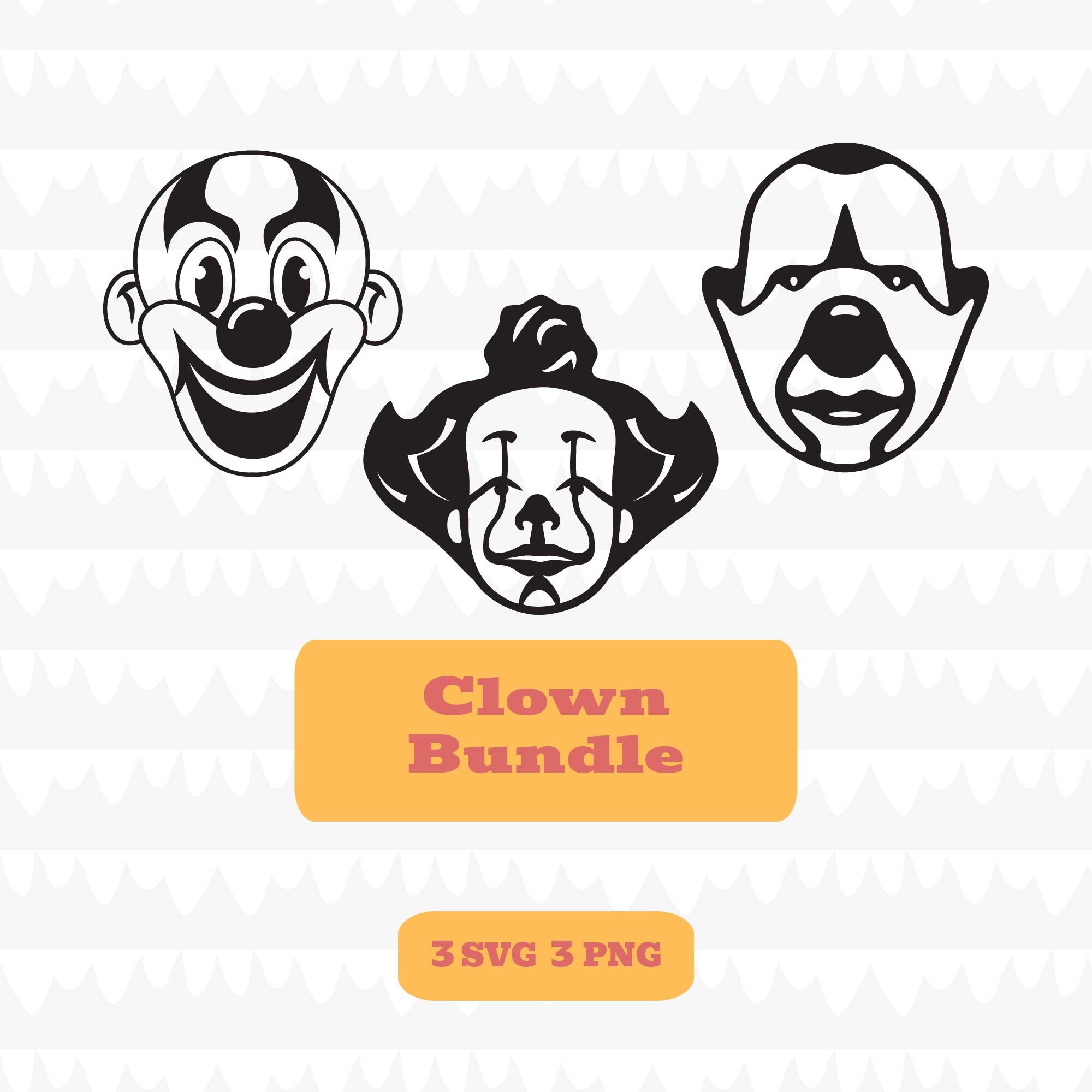 Clown SVG, Clown PNG, Clown Bundle, Clown Clipart, Cut Files for Cricut ...