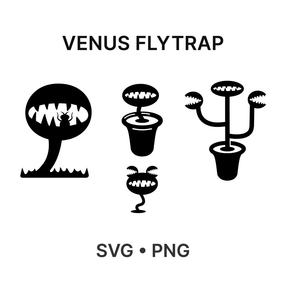 Venus Flytrap Clipart: SVG, PNG Cut Files (digital Download) - Etsy