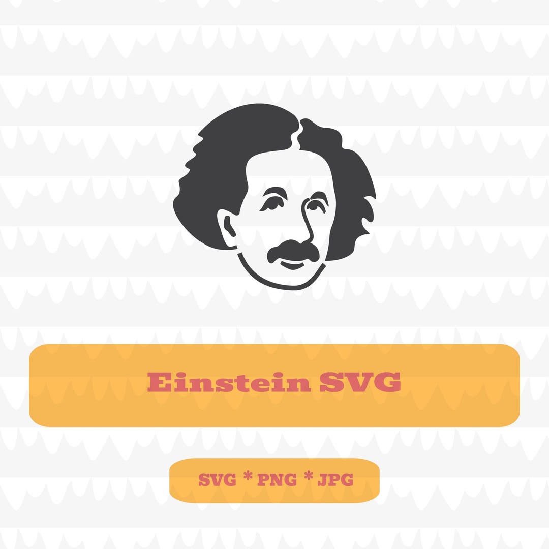 Albert Einstein Minimalist Portrait SVG, Flat Design Vector Art, Simple ...