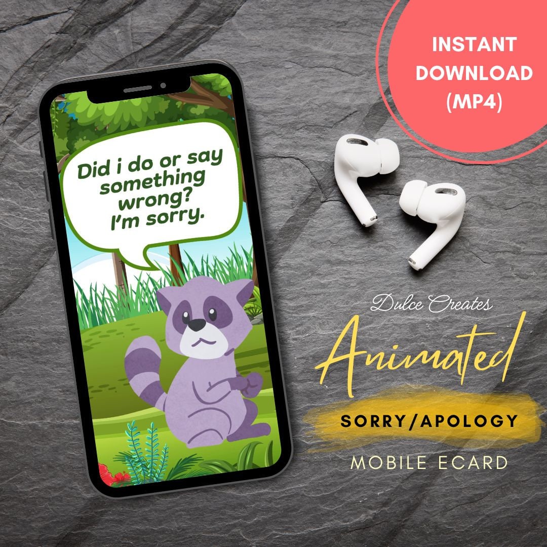 I'm Sorry Animated Greeting E-card for Mobile Phone. Sorry. Instant ...