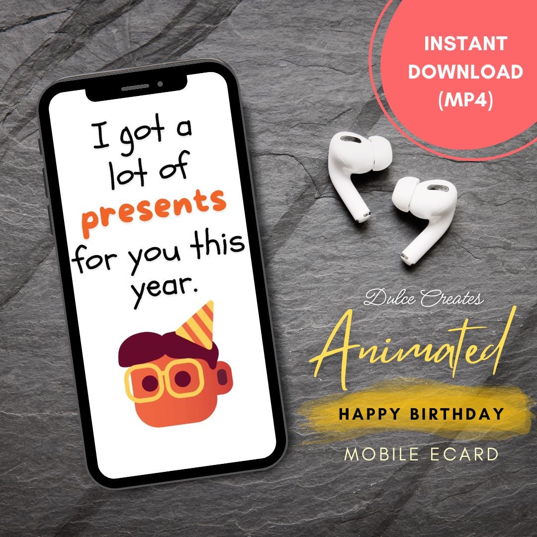 Happy Birthday Present Animated Greeting E-card for Mobile Phone ...
