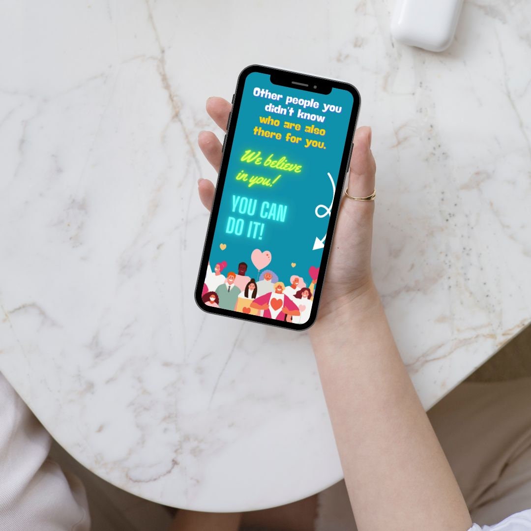 Cheering You on Animated Greeting E-card for Mobile Phone. Digital ...