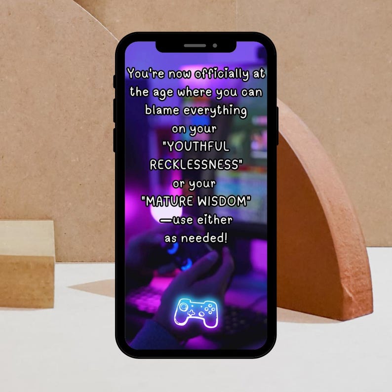 Happy Birthday Animated Greeting E-card for Mobile Phone. Gamer Design ...