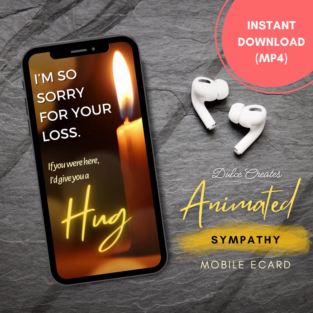 Sympathy Animated Greeting E-card for Mobile Phone. Sorry for Your Loss ...