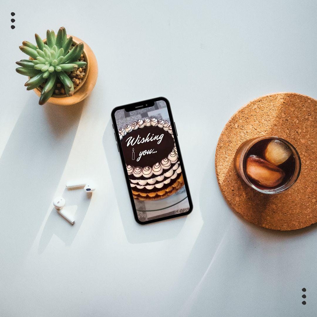 Happy Birthday Cake Animated Greeting E-card for Mobile Phone. Cake ...