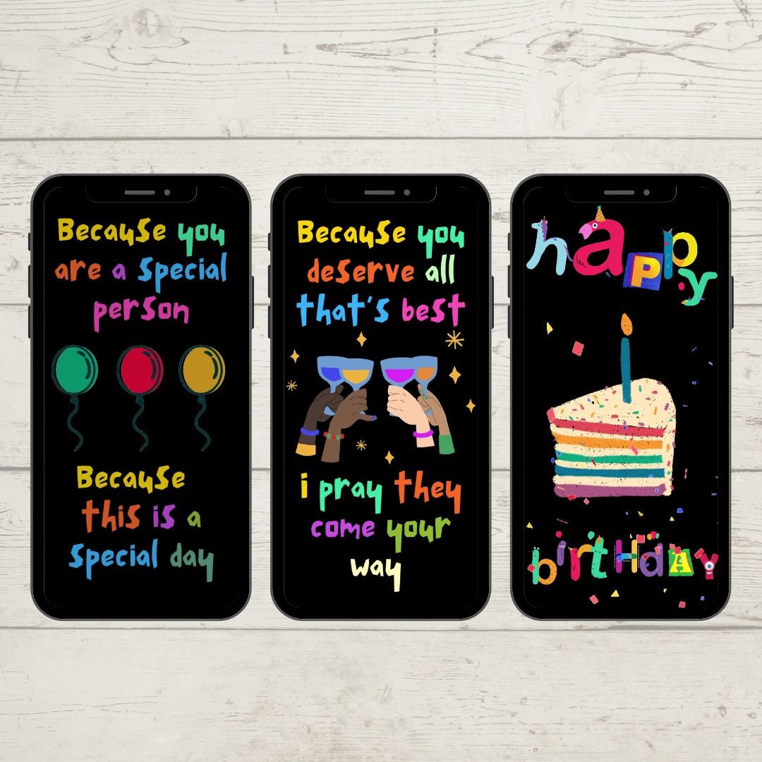 Happy Birthday Animated Greeting E-card Video for Mobile Phone. Happy ...