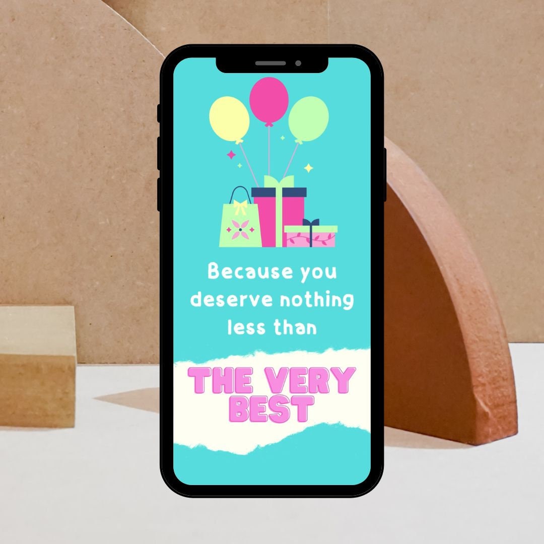 Happy Birthday Animated Greeting E-card Video for Mobile Phone. Gift ...