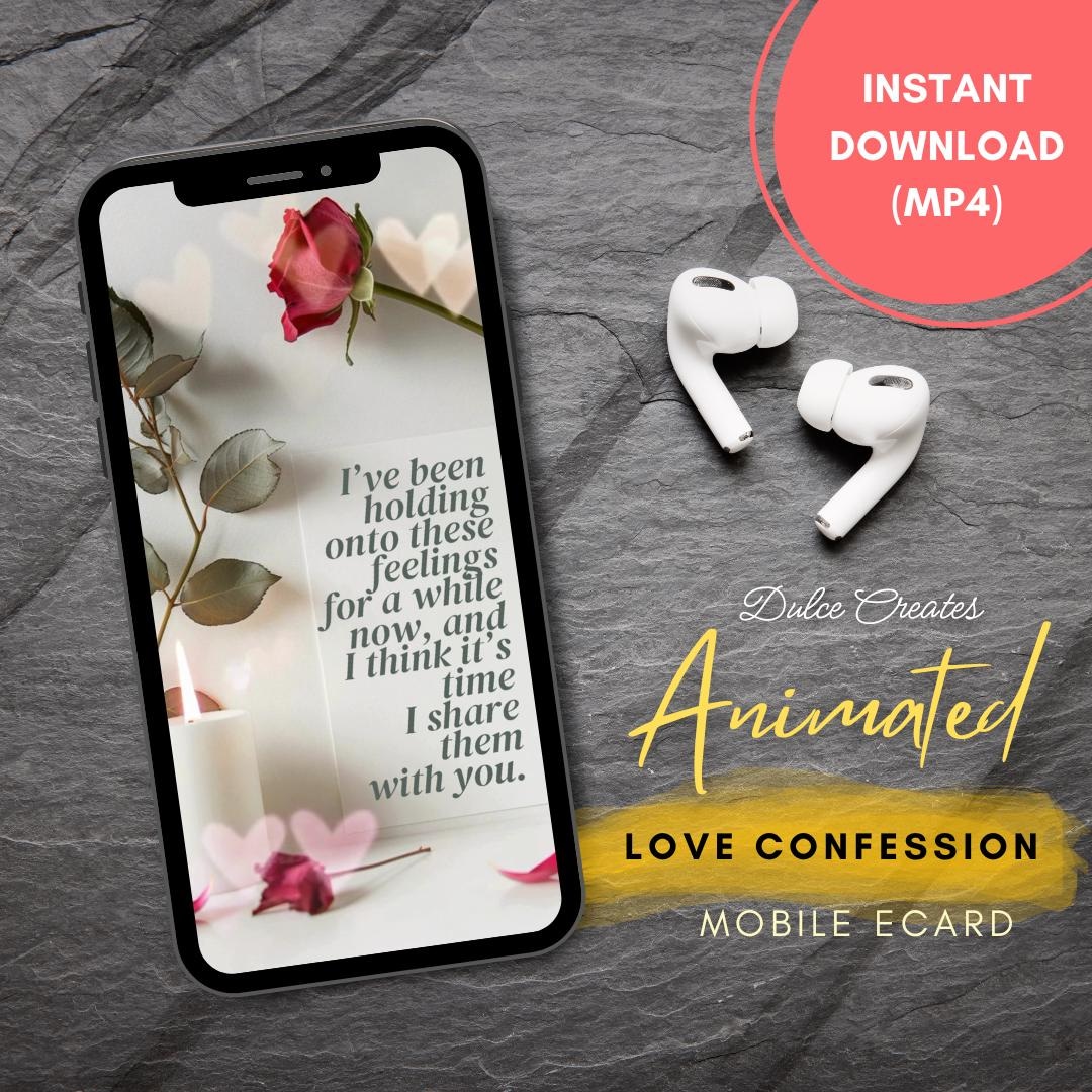 Love Confession Animated Greeting E-card for Mobile Phone. Love Ecard ...
