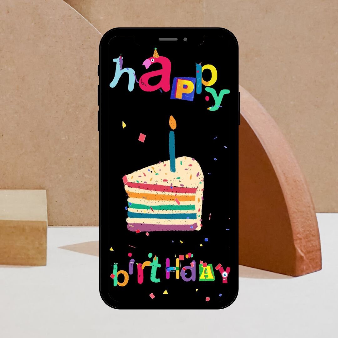 Happy Birthday Animated Greeting E-card Video for Mobile Phone. Happy ...
