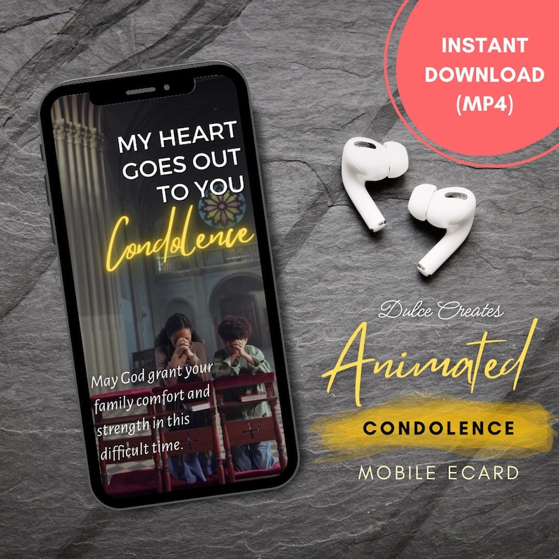 Condolence Animated Greeting E-card for Mobile Phone. Church Design ...