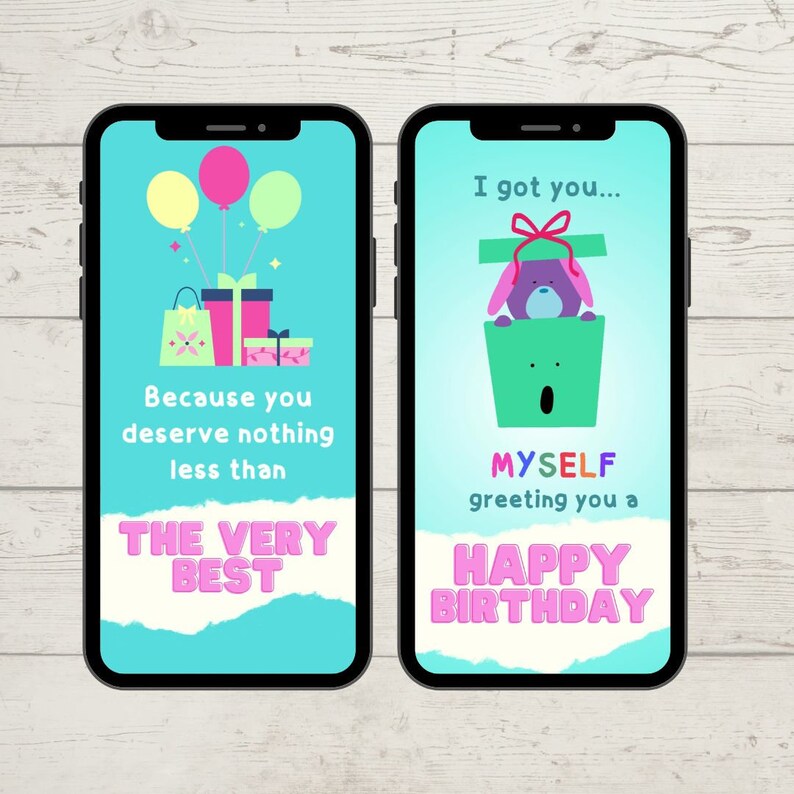 Happy Birthday Animated Greeting E-card Video for Mobile Phone. Gift ...