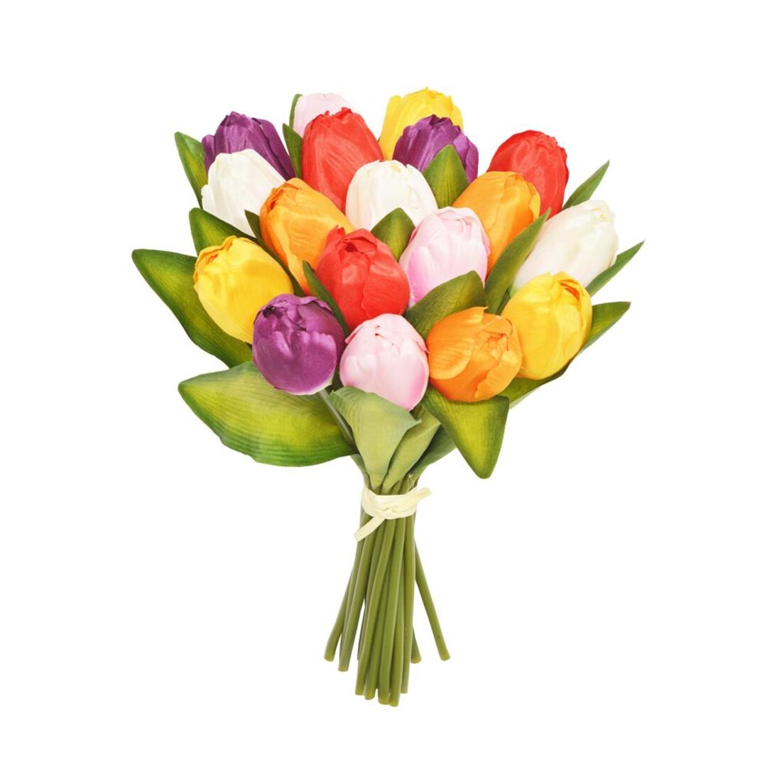 Artificial Silk Tulip Posy Assorted Colours 18 Stems 30cm - Etsy
