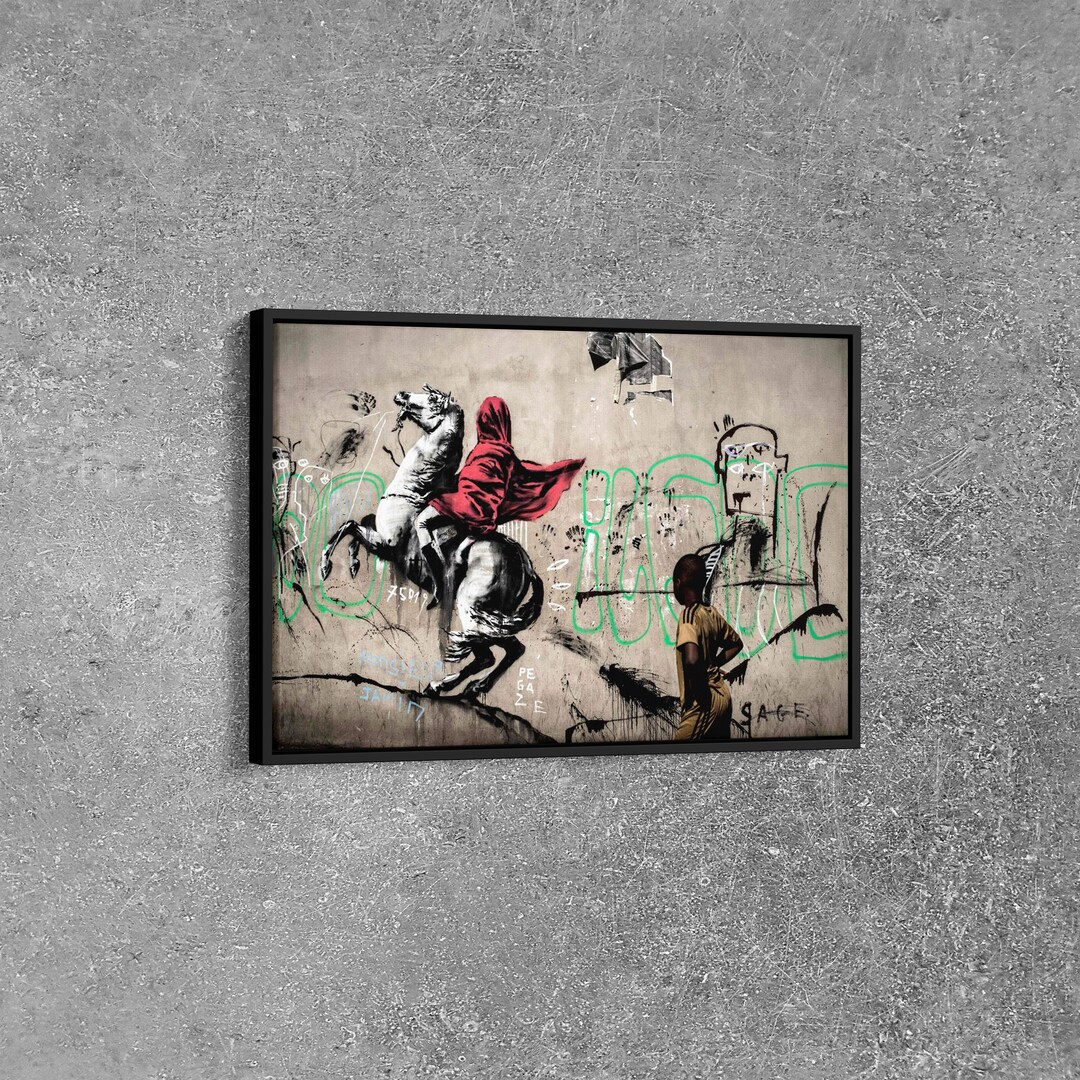 Banksy Napoleon Canvas, Graffiti Street Wall Art, Street Art Banksy ...