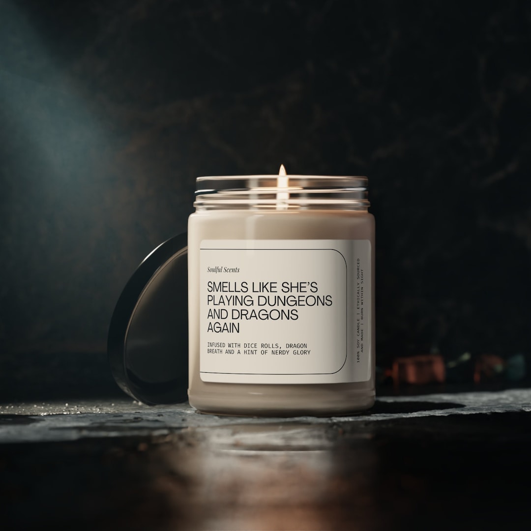DND Candle - D&D Candle - Dnd Gift Soy Candle - D20 Candle - Dungeons ...
