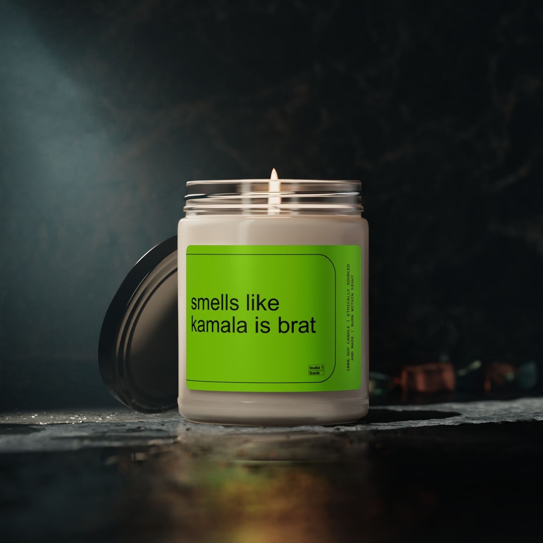 Kamala harris brat merch kamala 2024 vela de soja divertida - Etsy España
