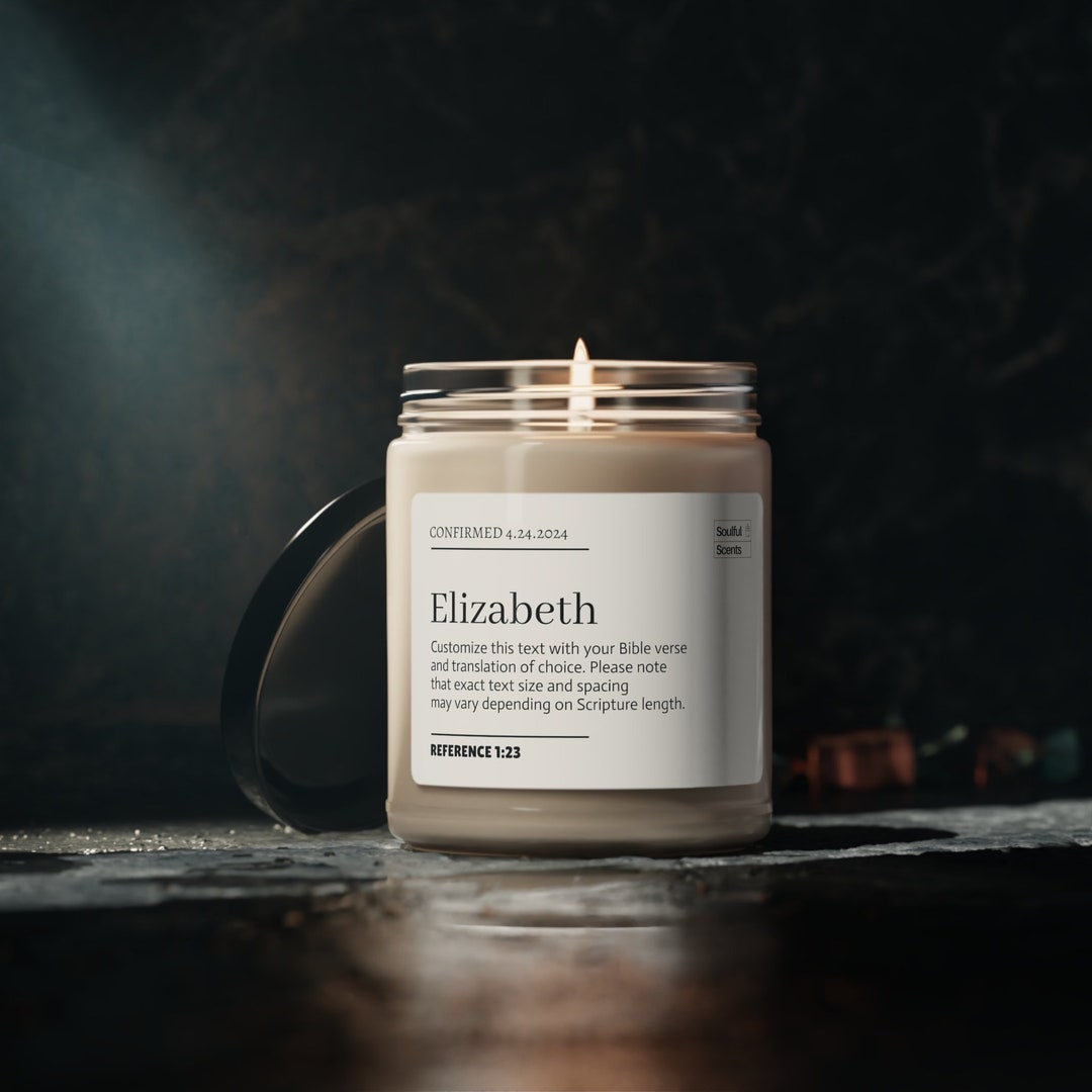 Custom Confirmation Christian Candle With Bible Quote | Unique ...