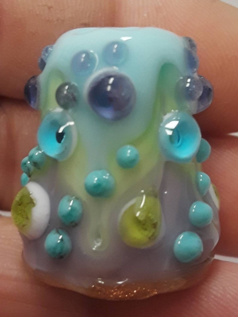 Handmade Lampwork Glass Thimble Blueberry Pie SRA S105 | Etsy