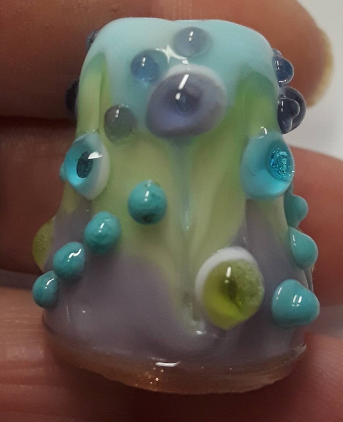 Handmade Lampwork Glass Thimble Blueberry Pie SRA S105 | Etsy