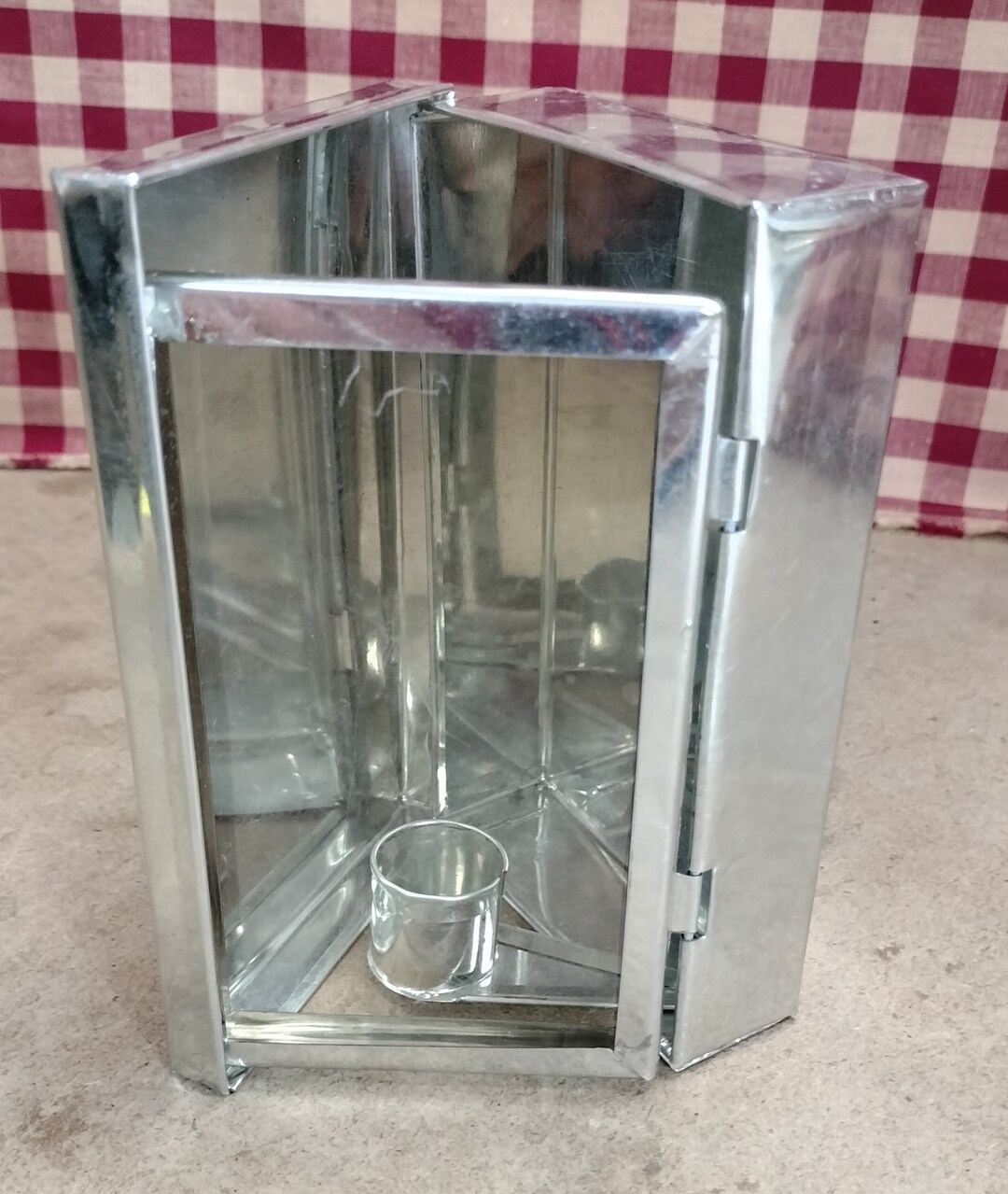 Tri-folding Candle Box With Mica Pane Made of Tin Plated Steel by ...