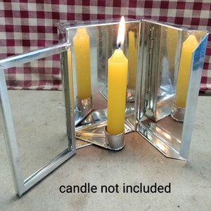 Tri-folding Candle Box With Mica Pane Made of Tin Plated Steel by ...