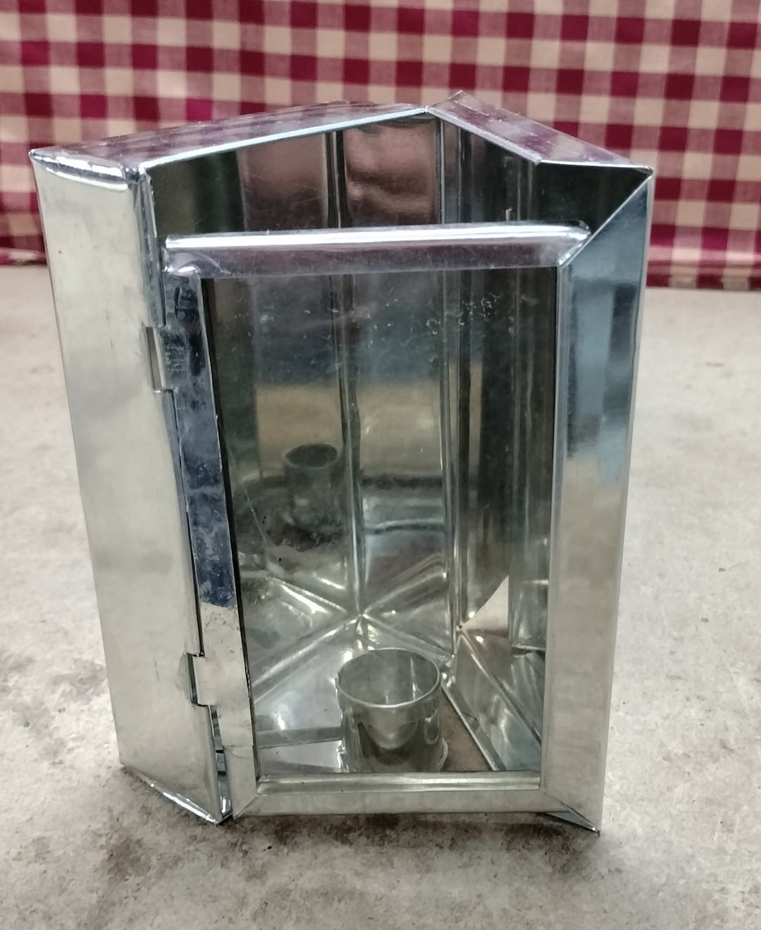 Tri-folding Candle Box With Mica Pane Made of Tin Plated Steel by ...