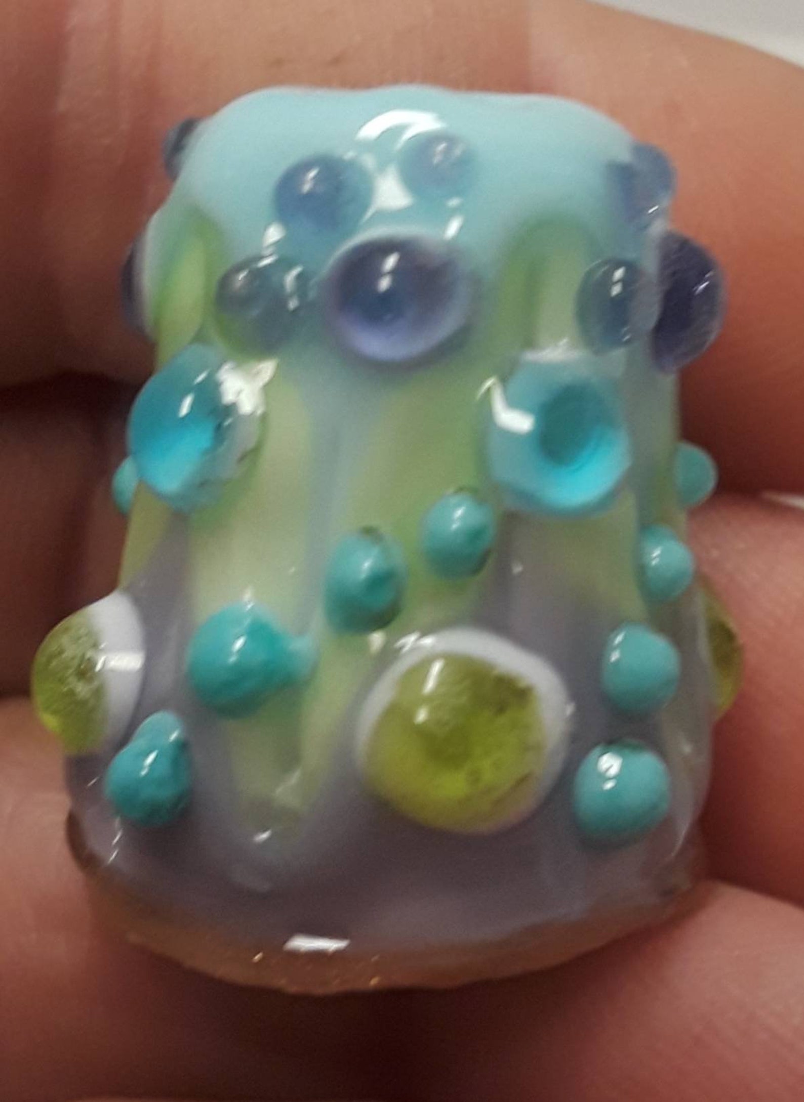 Handmade Lampwork Glass Thimble Blueberry Pie SRA S105 | Etsy