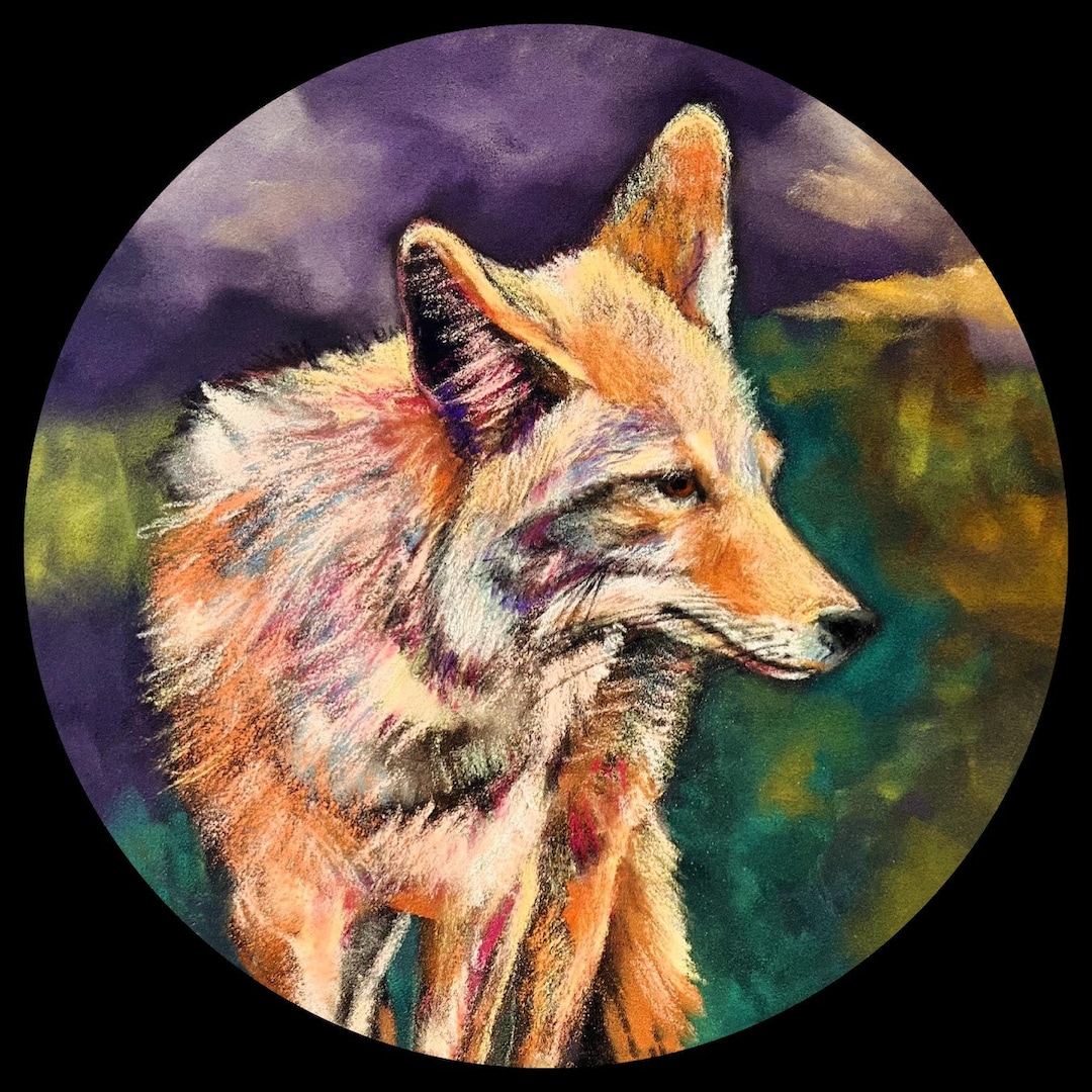 Pastel Coyote Vinyl Sticker - Etsy