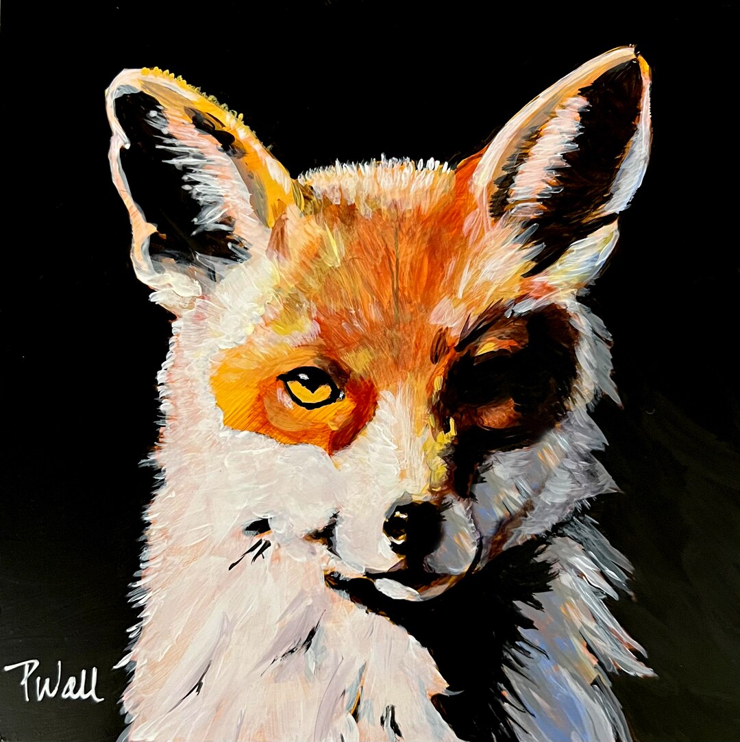 Foxy an Acrylic Painting by Pattie Wall - Etsy