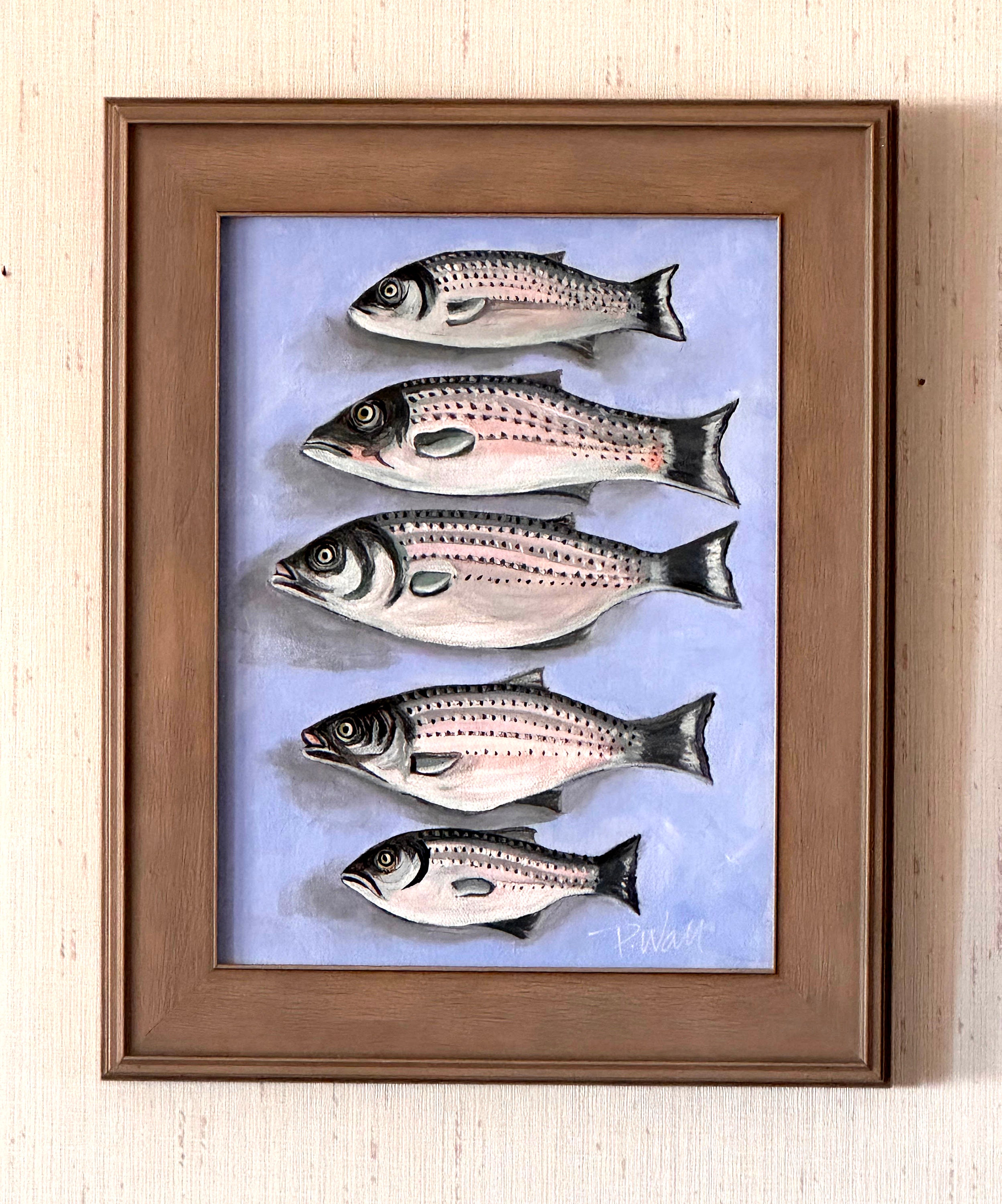 The Catch an Acrylic Painting of Fish in a Frame - Etsy