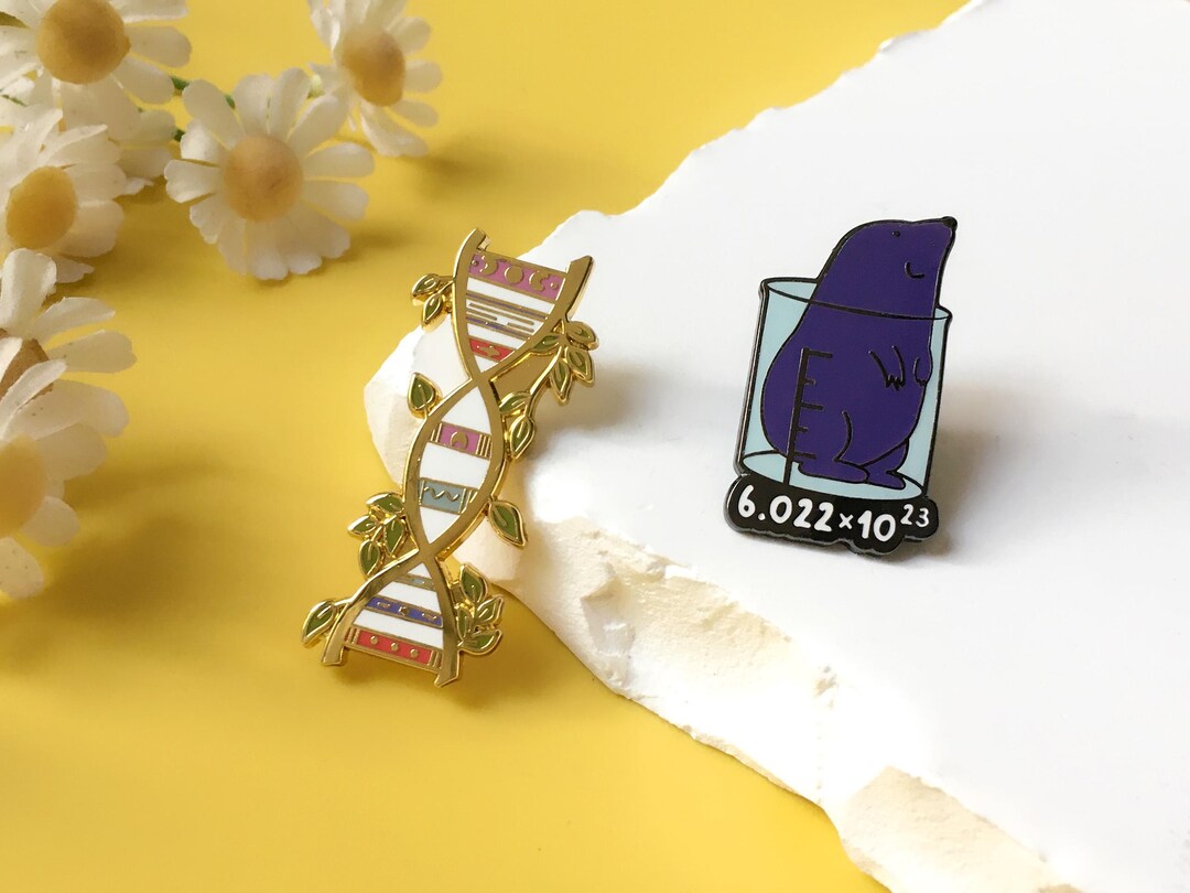 Biology, Chemistry, Science Enamel Pin | Scientist Biologist Pin Badge ...