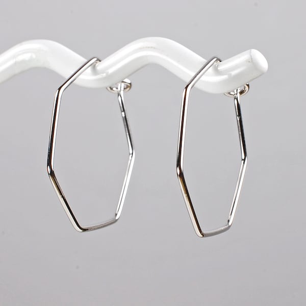 Hexagon Hoop - Etsy