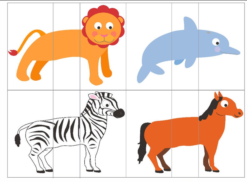 Bundle of Cut Out Puzzle Books Animals Numbers Horses Sea Creatures - Etsy