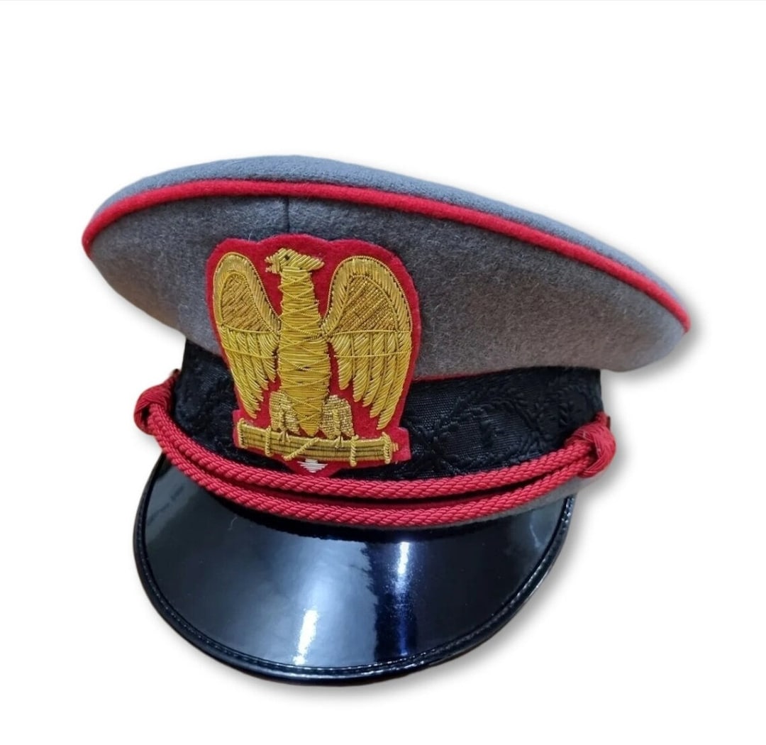 WW2 Italian Duce of Fascism Fascist Military General Officers Visor Hat ...