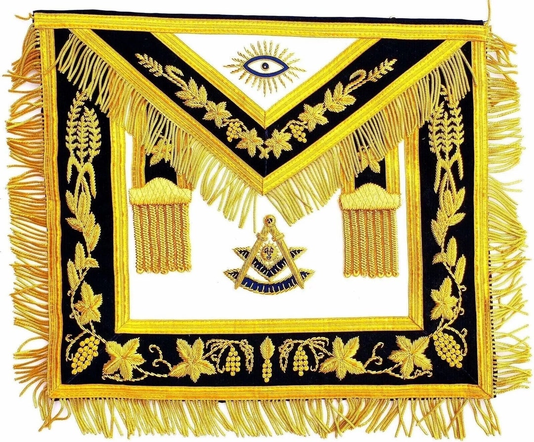 Masonic Regalia Gold Bullion Blue Lodge Past Master Machine Embroidered ...